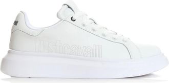 Just Cavalli Homme, Chaussures, Blanc, Taille: 41 EU Leather Baskets