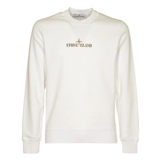 Stone Island Homme, Sweatshirts et sweats &agrave; capuche, Blanc, Taille: L Pull Graphique Blanc