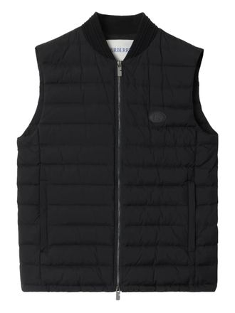 Burberry gilet à design matelassé - Noir