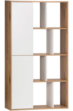 Livetastic Regal, Natur, Wei&szlig;, Holzwerkstoff, 4 F&auml;cher, 90x159x29.5 cm, Wohnzimmer, Regale, B&uuml;cherregale