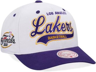 Mitchell & Ness Tail Sweep Pro (NBA) Baseball Snapback Cap - Los Angeles Lakers, Wei&szlig;, Gr&ouml;&szlig;enverstellbar