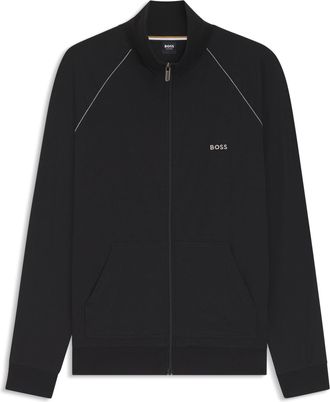 BOSS Herren Mix&Match Jacket Z Jacke aus Stretch-Baumwolle mit Rei&szlig;verschluss und Logo-Stickerei Schwarz001 XXL