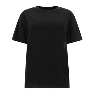 Alexander Wang Schwarzes T-Shirt mit Puff-Logo - - Tops - Damen - Schwarzk - S