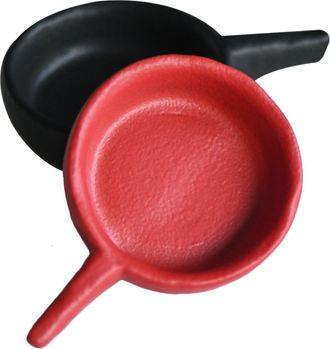 BESPORTBLE 2 St&uuml;ck Kerzenhalter aus Keramik Griff Moderner Teelichthalter f&uuml;r Tischdekoration Vielseitig Verwendbar Farblich Sortiert Schwarz und Rot f&uuml;r Festtag