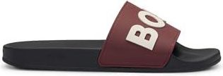 BOSS Hommes Kirk Slid Mules confectionnées en Italie avec Logo en Relief