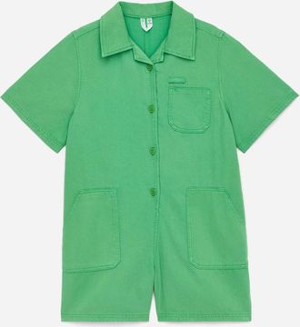 Arket Kurzärmliger Jumpsuit -Grün