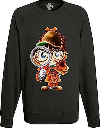 Fabulous Sweatshirt Homme Noir Detective Conan Manga Japon Anime