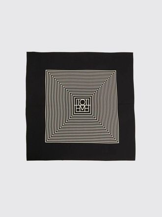 Toteme Quadratischer Seidenschal mit kontrastierendem Monogramm-Print