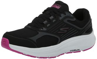 Skechers Damen Go Run Consistent 2.0 Advantage Sneaker, Schwarz/Fuchsia, 39 EU