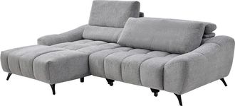 Vente-Unique Ecksofa - Ecke Links - Relax mit verschiebbarer Sitzfl&auml;che - Stoff Beige - ELOSIA