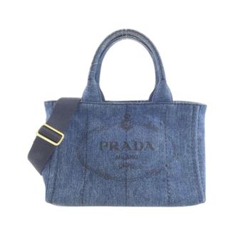 Prada Sac &agrave; main en jean Pre-owned - Femme - Pre-owned - Bleu - Taille: ONE Size