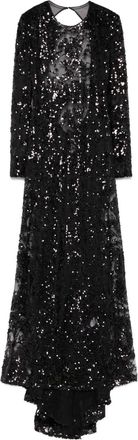 Victoria Beckham Tüllrobe mit Pailletten - Schwarz