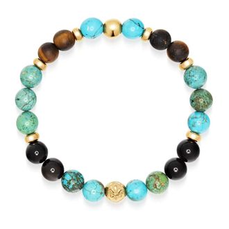 Nialaya Homme, Accessoires, Jaune, Taille: L Bracelet de protection Turquoise