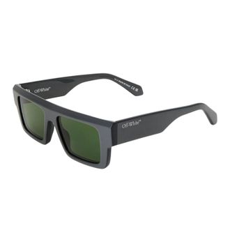 Off-white Off White - Minneapolis Rechteck-Sonnenbrille f&uuml;r Herren (Grau/Gr&uuml;n)