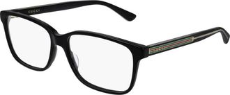 Gucci Schwarze Brillen mit Blauem Tempel - - Accessories - unisex - Schwarzk - 57 MM