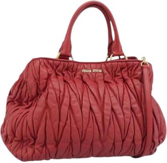 Miu Miu Sac &agrave; main Pre-owned - Femme - Pre-owned - Rouge - Taille: ONE Size