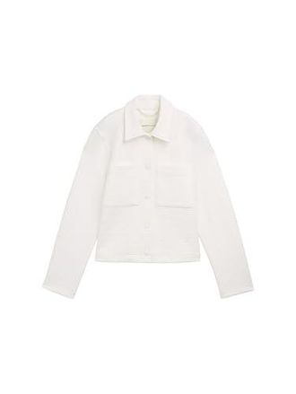 Tom Tailor Denim TOM TAILOR Denim 1046672 Blazer, 10315-Whisper White, L Femmes