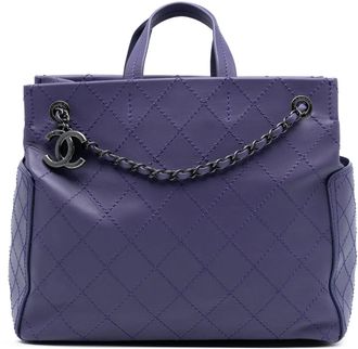 Chanel Hobo Bags - Medium CC Quilted Calfskin Pocket Tote - Gr. unisize - in Orange - f&uuml;r Damen