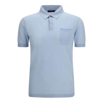 Aragona Polo &agrave; manches courtes avec poche poitrine - Homme - Tops - Bleu - Taille: M