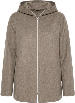 Ulla Popken Wolljacke Jacke Wollmix A-Linie Kapuze