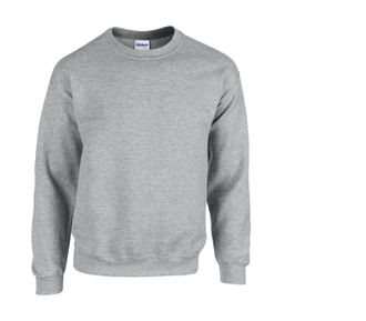 Gildan Herren Sweatshirt aus Fleece mit Rundhalsausschnitt, Stil G18000/1x Sportgrey & 1x HL Kauf Notizblock, 5XL