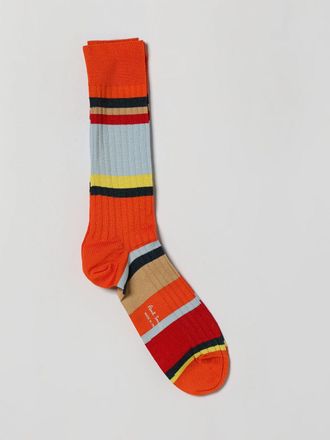 Paul Smith Chaussettes &agrave; rayures multicolores en coton bio c&ocirc;tel&eacute;