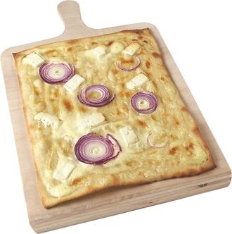 Eli Jewels Pizzaschieber aus Holz verschiedene Gr&ouml;&szlig;en Pizzaheber mit Griff & abgeschr&auml;gter Kante 9 mm stark f&uuml;r Pizza, Brot, Flammkuchen & als Servierbrett (ML 4