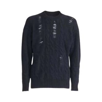 Isabel Benenato Yack Rundhals-Pullover - - Knitwear - Herren - Schwarzk - XL