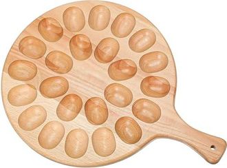 Generic Deviled Plateau &agrave; oeufs de cuisine en bois, plateau de pr&eacute;sentation doeufs de cuisine portable, plateau rond, plat de service doeufs, pr&eacute;sentoir de co