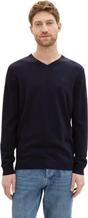 Tom Tailor Pull pour Homme, 13160 - Mélange Bleu Marine tricoté., M