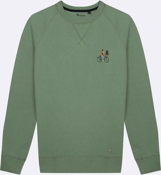 Faguo Sweat col rond kaki coton - DARNEY