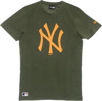 New Era Yankees Logo Tee Olive/Khaki - - Tops - Herren - Gr&uuml;n - S