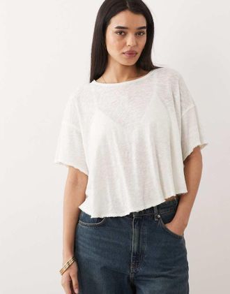 Free People Elsie - T-shirt fluide - Blanc murmure