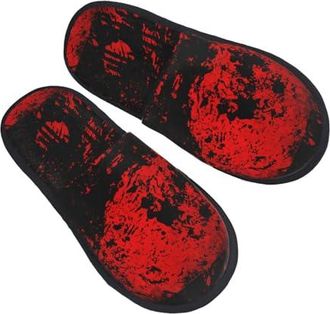 Generic Pantoufles Moelleuses Fond Sanguin 1 Chaussons Maison Antid&eacute;rapants Slippers Pour Femme Ext&eacute;rieur Homme M