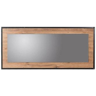 Dmora Miroir Piaggine, Rectangulaire, Structure en bois noble, 1,5x60h cm Ch&ecirc;ne Marron