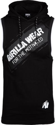 Gorilla Wear Loretto Hooded Tank Top Herren Bodybuilding Gym Fitness (DE/NL/SE/PL, Alphanumerisch, 3XL, Regular, Regular, Schwarz)