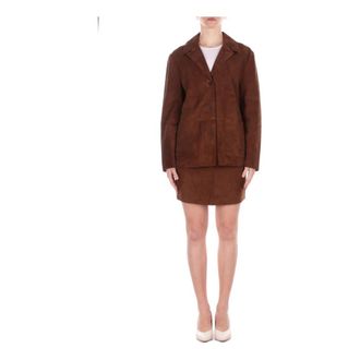 Alpha Studio Femme, Vestes, Brun, Taille: 36 FR Veste Boutonn&eacute;e