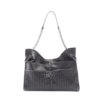 Bottega Veneta Pre-owned Intrecciato Leder Schultertasche - - Pre-owned - Damen - Schwarzk - ONE SIZE