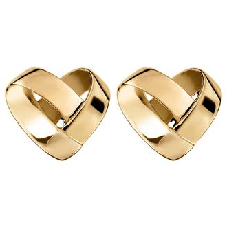 Edenly Origami Herz Ohrstecker - 750er Gelbgold (18 Karat)