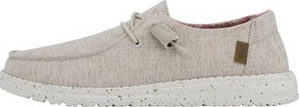 HeyDude Wendy Chambray - Baskets pour Femme - Chaussons avec Semelles Confortables - Style Mocassin, White Nut, 36