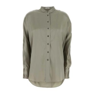 Brunello Cucinelli Damen, Blusen & Hemden, Gr&uuml;n, SGr&ouml;&szlig;e