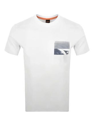 HUGO BOSS T-Shirt mit grafischem Print - Wei&szlig;