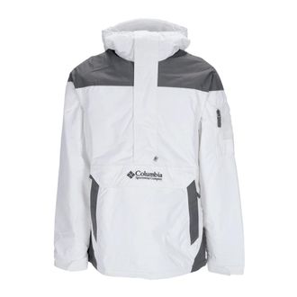 Columbia Wei&szlig;e Anorak Pullover Jacke mit Stehkragen - - Jackets - Herren - Wei&szlig; - S