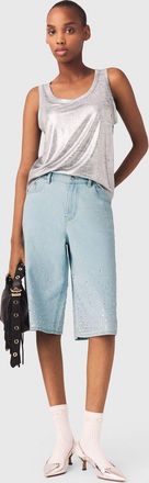 Maje Metallisches Tanktop - Silber - Maje