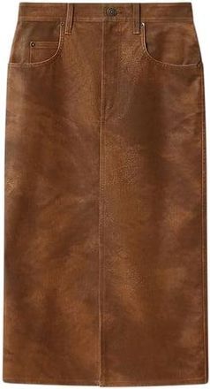 Isabel Marant Jupe midi Bisane effet cuir
