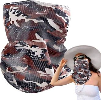 Generic Bandana facial coupe-vent - Gu&ecirc;tre de protection UV en soie glac&eacute;e - Masque respirant pour le visage et le cou | Sports anti-humidit&eacute; pour la randonn&eacute;