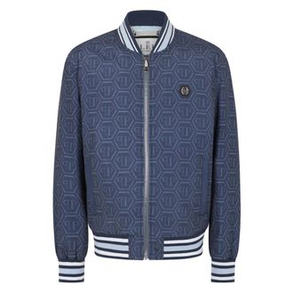 Philipp Plein Homme, Vestes, Bleu, Taille: S Bomber Monogram
