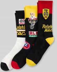 Ralph Lauren Socken mit Racing-Motiv im 3er-Pack