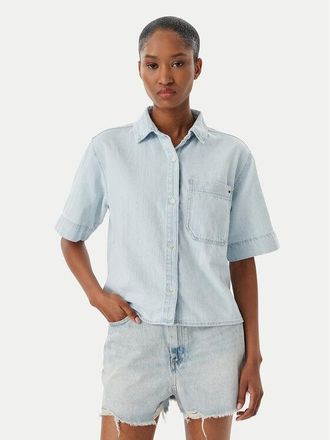 Tommy Hilfiger Jeanshemd WW0WW49573 Blau Relaxed Fit