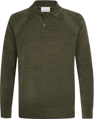 Profuomo Polo en chenille - Homme - Pulls - Vert - Taille: M